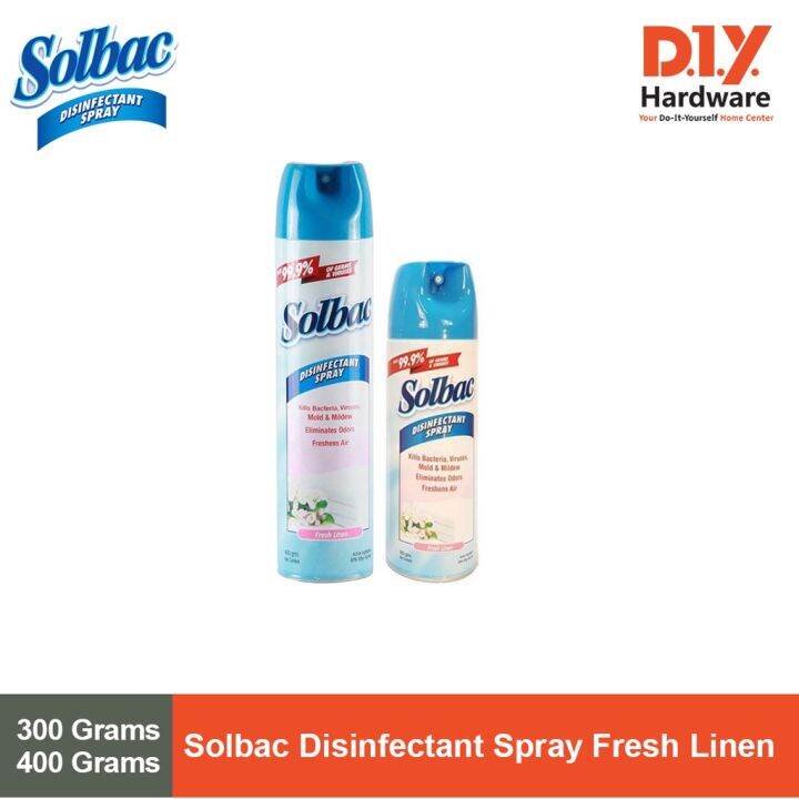 Solbac Disinfectant Spray Fresh Linen 400 Grams | 300 Grams※ | Lazada PH