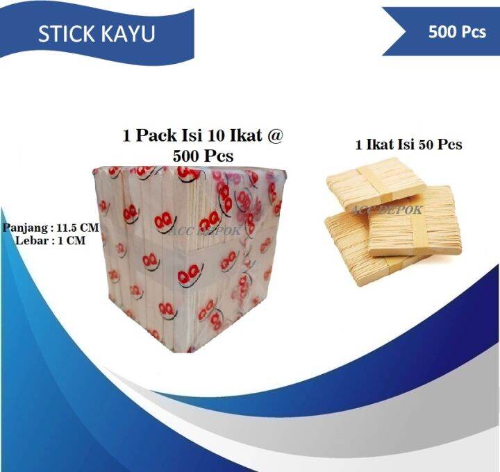 (500pcs) Stick Es Cream Kayu / Stik Es Krim Pudding | Lazada Indonesia