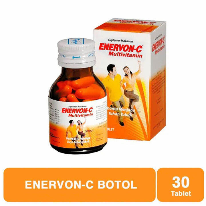 Enervon C Multivitamin Daya Tahan Tubuh 30 Tablet Kemasan Botol Vitamin ...