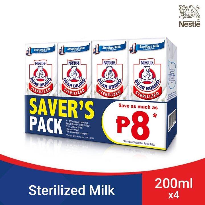 BEAR BRAND Sterilized UHT Milk 200ml - Buy 4 Save 8 | Lazada PH