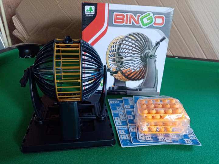 BINGO ROLLER SET WITH AUTHOMATIC RAMDOM BALL SELECTOR/ GAME ROTARY CAGE ...