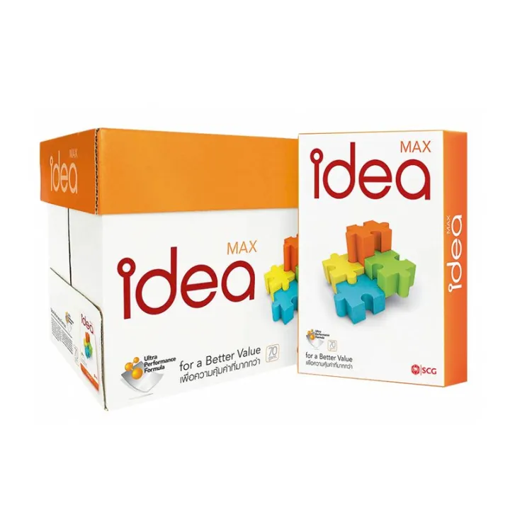 ส่งด่วน! ไอเดีย แมกซ์ กระดาษถ่ายเอกสารA4 70 แกรม 500 แผ่น x 5 รีม Idea Max Copy Paper A4 70 Gsm ...