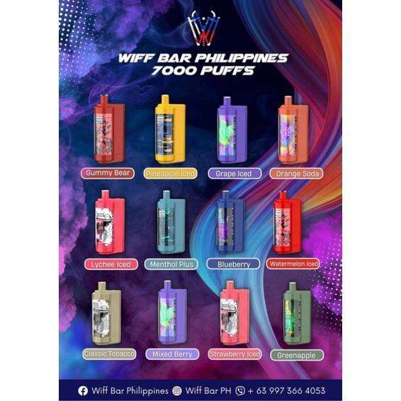 WIFF BAR 7000PUFF DISPOSABLE (Rechargeable) | Lazada PH