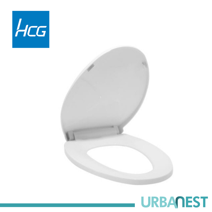 HCG CF402NB AW Oval-front (440 mm) soft-closing and anti-bacterial seat ...
