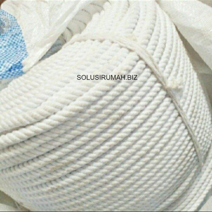 tali tambang kain 10mm permeter 10 mm kuralon tali tampar halus putih ...