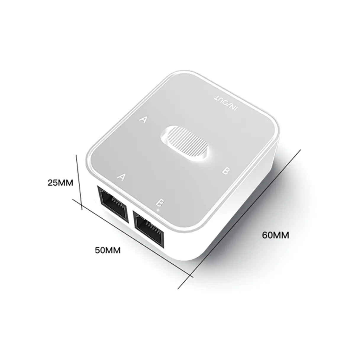 1 Piece 2 Port Rj45 Lan Cat6 Switch Selector 1000mbps 2 In 1 Out 1 In 2 Out 2 In 1 Outrj45