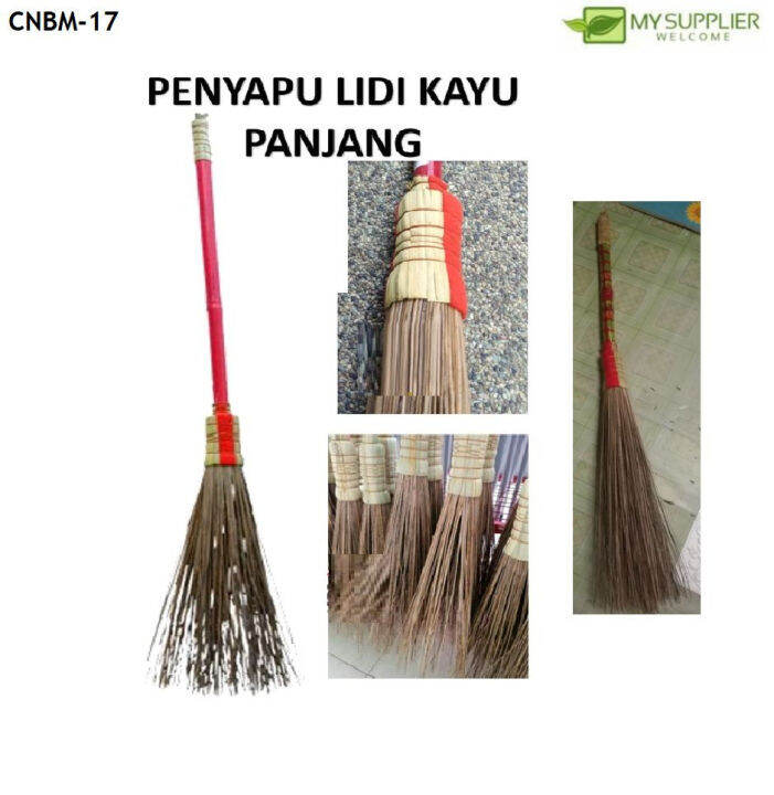 Outdoor Garden Lidi Broom With Long Handle/Penyapu Lidi Taman Batang ...