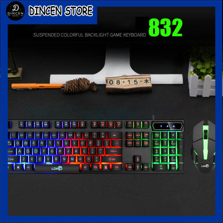PROMO CUCI GUDANG Keyboard Gaming LED RGB with Mouse Black keyboard ...