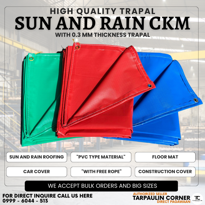 WITH ROPE ! 6x6ft 100% Waterproof Trapal Lona tolda out door Original ...