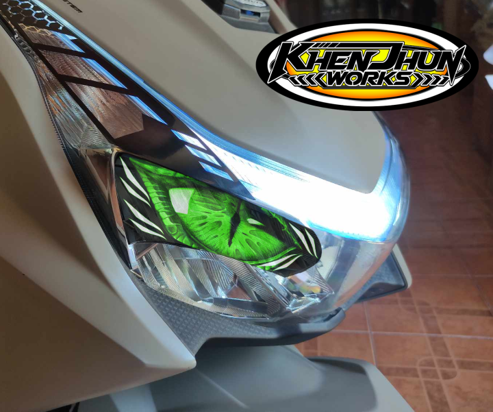 Winker Decal For Yamaha Gravis V2 Model Green Dragon Eyes | Lazada PH