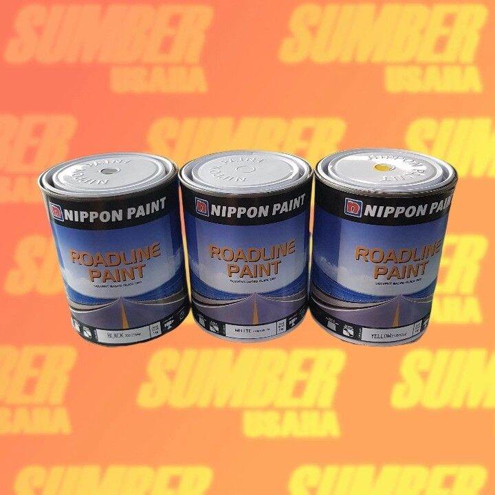 Cat Nippon Roadline 1kg Putih-Hitam-Kuning - Putih | Lazada Indonesia