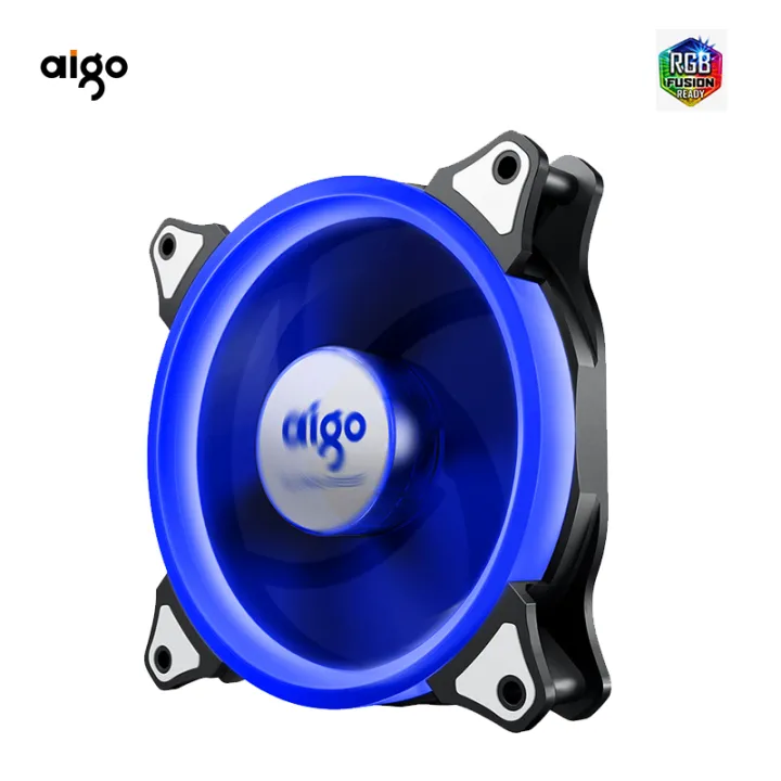 Aigo 12 cm Blue Led Desktop Case Cooling Fans 4 Pin Power Interface 3 ...
