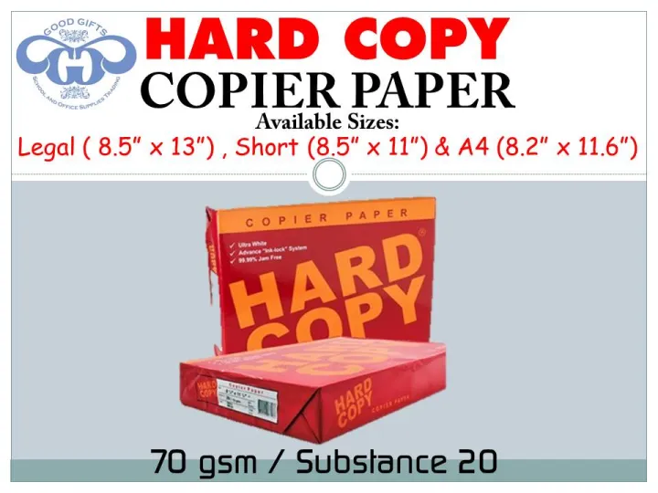 Advance Hard Copy Bond Paper 70gsm/Substance 20 (Red) Copy Paper for ...