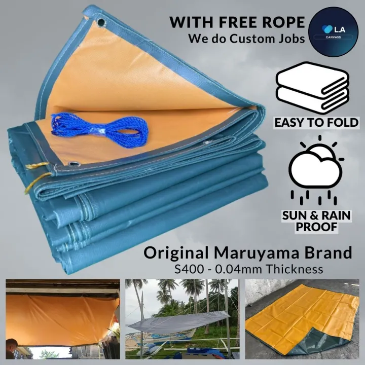 WITH NYLON ROPE! 6x10FT *S400 ORIGINAL MARUYAMA TRAPAL | LONA | TOLDA ...