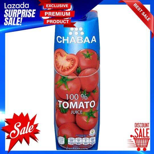 CHABAA 100% TOMATO JUICE UHT 1000 MLP11น้ำผม-265ชบาน้ำมะเขือเทศ 100% ...