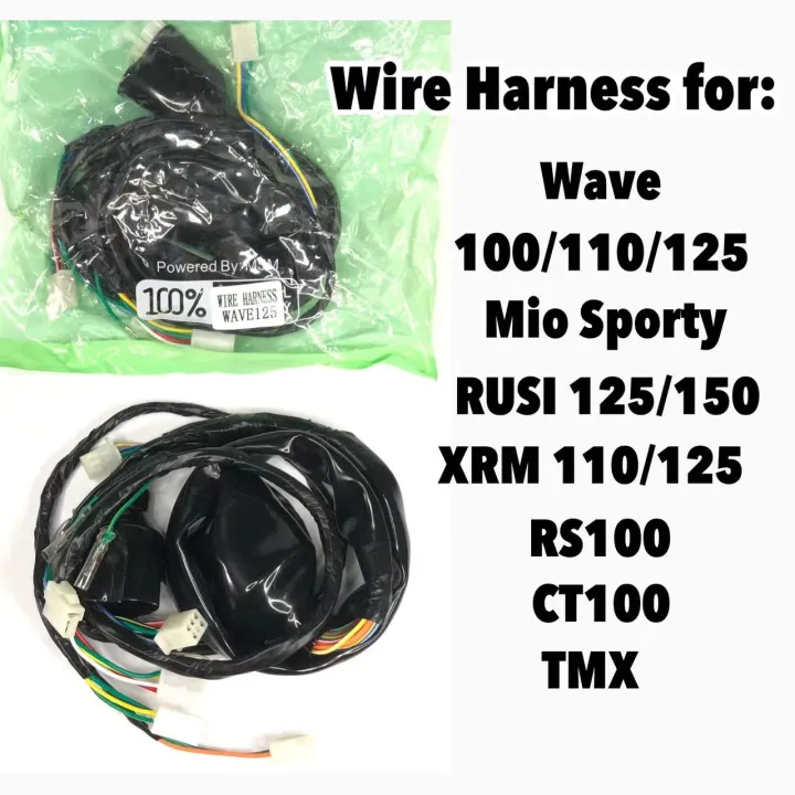 Wire Harness For Motorcycle Wave Mio Rusi XRM RS100 CT100 TMX Original ...