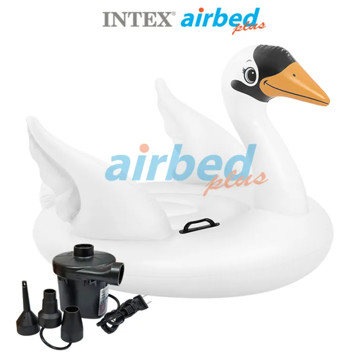 Intex ส่งฟรี แพหงส์ขาวน้อย 1.30x1.02x0.99 ม. รุ่น 57557 + ที่สูบลมไฟฟ้า ...