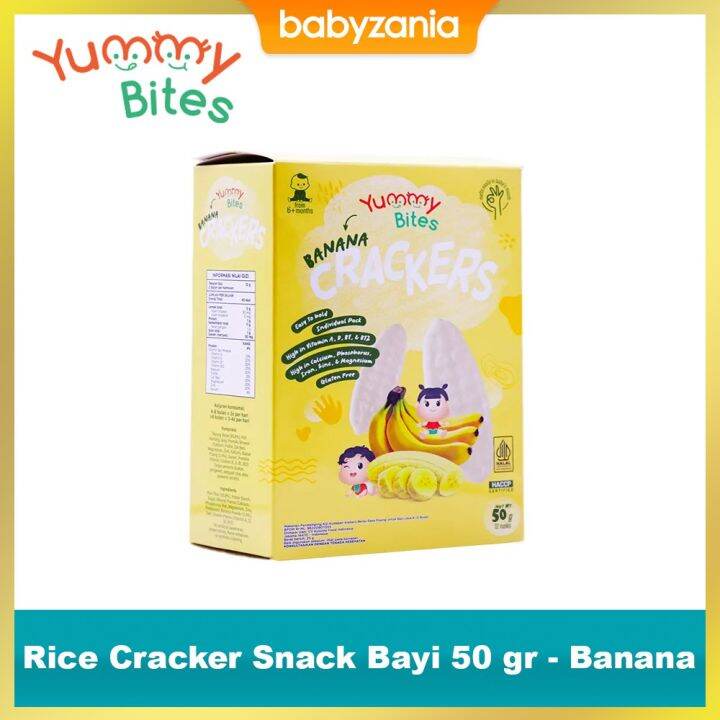Yummy Bites Rice Cracker Snack Bayi 50 gr - Banana | Lazada Indonesia