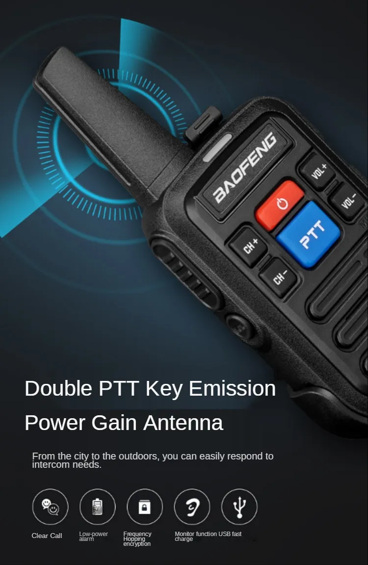 Lot BF-C50 Baofeng Walkie Talkie UHF 400-470Mhz 16Channel Portable Two ...