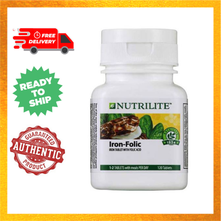 Amway Nutrilite Iron Folic - 120 Tab 100% Amway Original Supplement ...