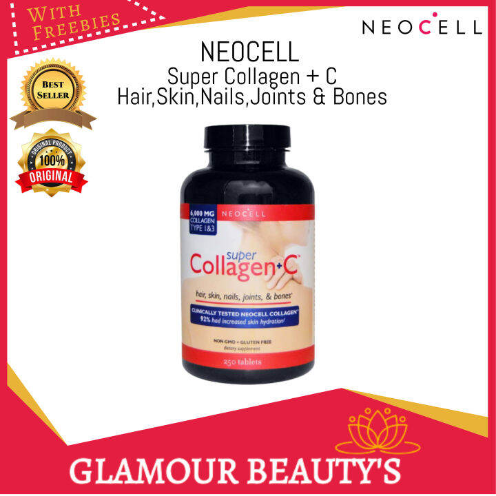GLAMOUR BEAUTY'S ORIGINAL NeoCell Super Collagen Type 1 and 3 plus C ...