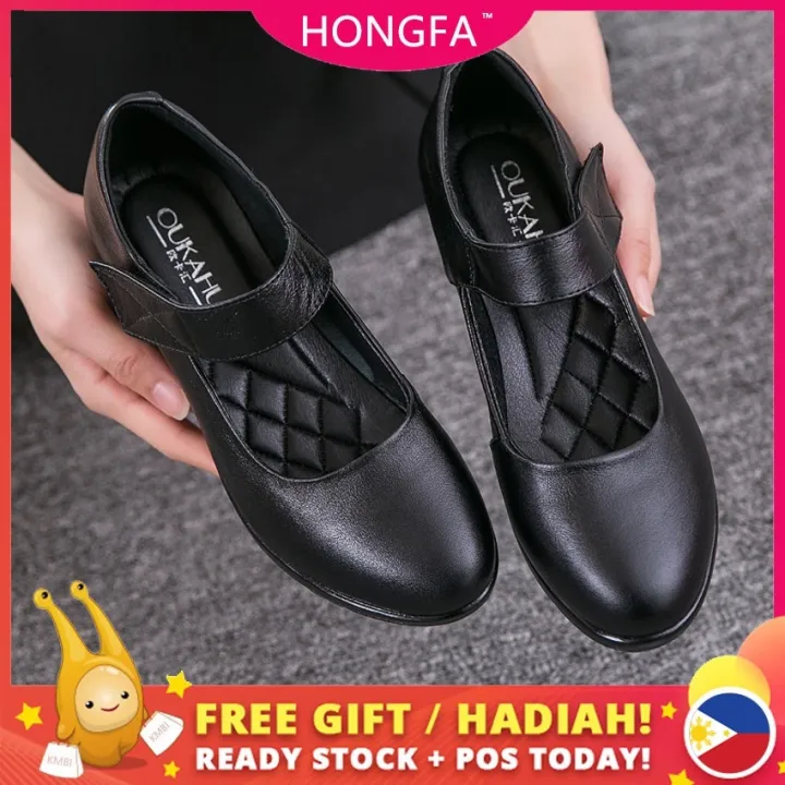 lJemFlh9 HONGFA Black school shoes for girls for women Ladies office ...