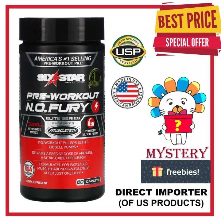 Six Star, Elite Series, Pre-Workout N.O. FURY, 60 Caplets | Lazada PH