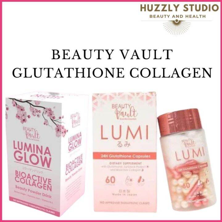 Lumi 24H Glutathione Capsules | Lumina Glow Collagen Drink by Beauty VaultBeauty Vault Glass ...