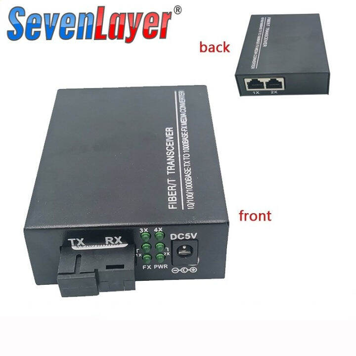 10/100M Fast Ethernet Switch Media Converter 1 SC 2 RJ45 UTP Converter ...