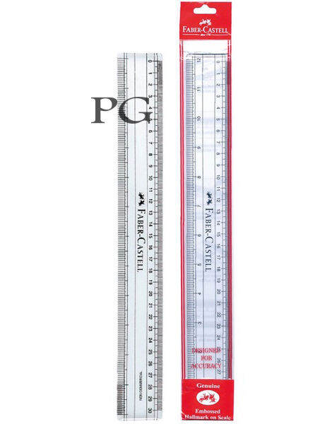 Faber-Castell Penggaris Plastik 30cm Plastic Ruler Measure Tools Scale ...
