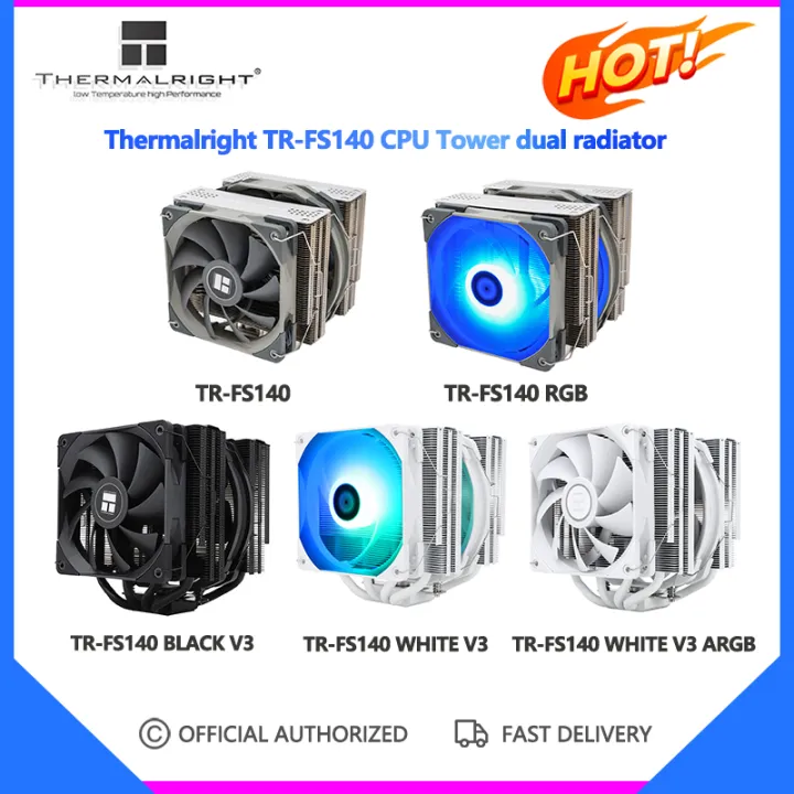 Thermalขวา TR-FS140 CPU Cooler อุณหภูมิต่ำประสิทธิภาพสูง Dual Tower พัดลม PWM คู่สำหรับระบายความ ...