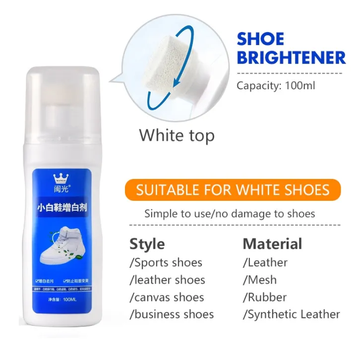 100ml White Shoe Cleaner Brightener Cleaning Magic Shoes Powder Yellow ...