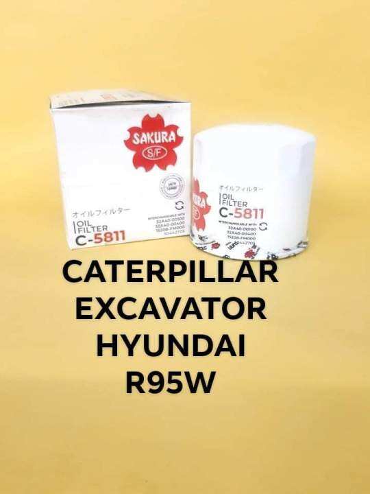 SAKURA OIL FILTER C-5811 for CATERPILLAR, EXCAVATOR, HYUNDAI R95W ...