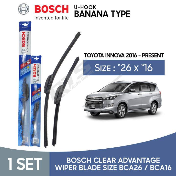 Bosch Clear Advantage Banana Type Wiper Blade Toyota Innova 2016 - 2023 ...