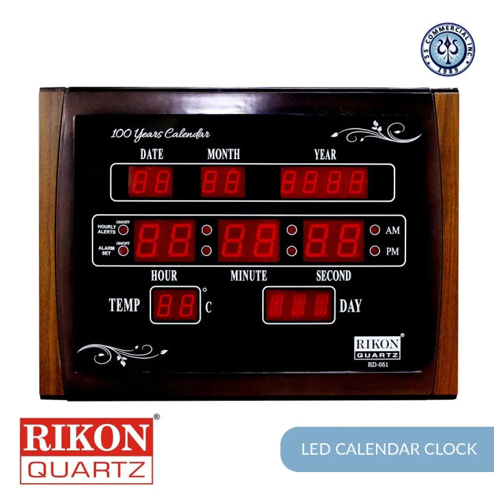 RIKON LED Calendar Clock | Lazada PH