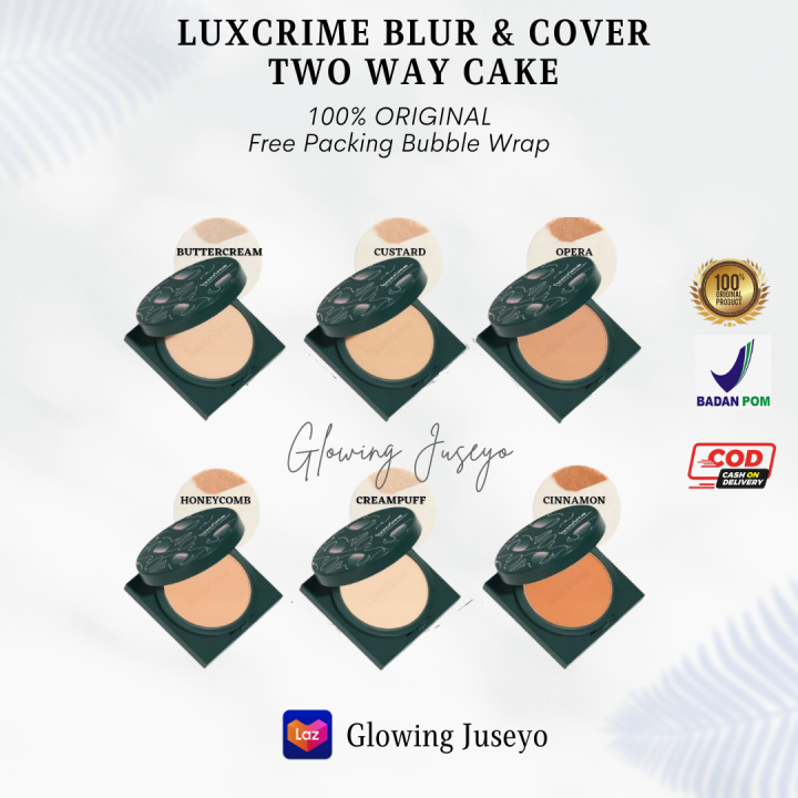 LUXCRIME Blur & Cover Two Way Cake | Lazada Indonesia