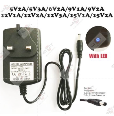 WSS AC TO DC ADAPTER 12V1A/12V 1.5A/12V2A/ 9V2A/5V2A/ 6V2A UK SWITCHING ...