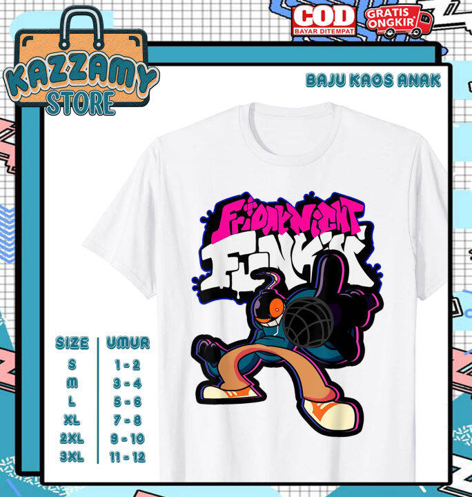 Baju Kaos Anak FNF Friday Night Funkin Whitty v1 - Kaos Anak Funkin FNF ...
