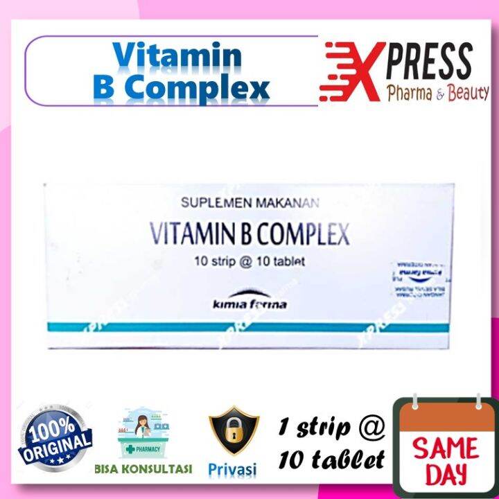 ⚡XPRESS⚡ Vitamin B Complex Komplek Kompleks Strip 10 tablet | Lazada ...