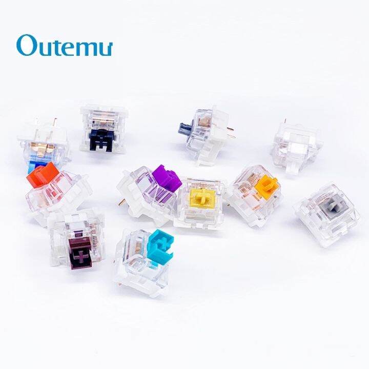 OUTEMU Mechanical Switch SMD RGB BLUE RED BROWN BLACK TEAL PURPLE Keyboard Mute Silent Anti Dust ...