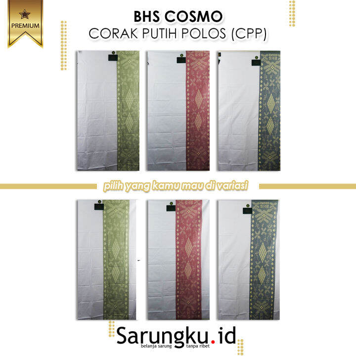 SARUNG BHS COSMO PUTIH POLOS CPP - K26 PPN | Lazada Indonesia