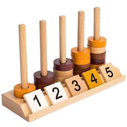 Wooden Montessori Counting Toys for Kids Mathematics Math Toys Number ...