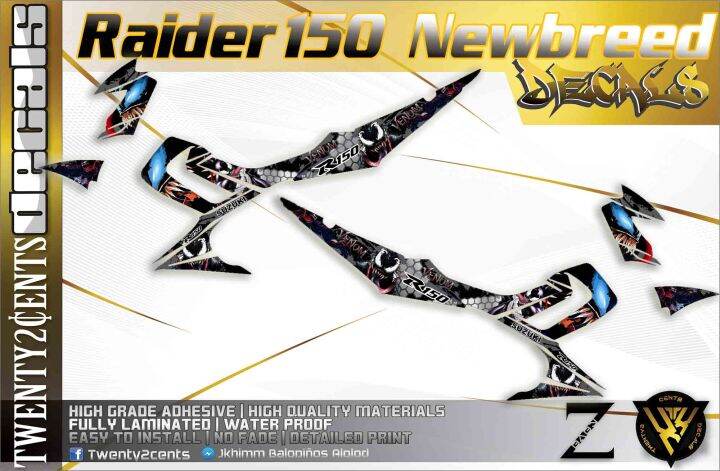 Suzuki raider 150 newbreed High-Quality Decals and Stickers (venom ...