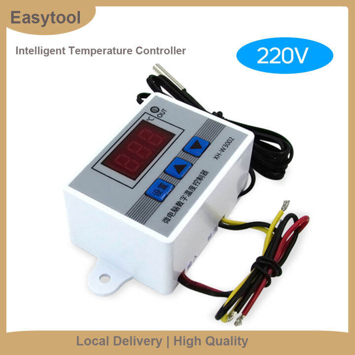 220V 10A Intelligent Mini LED Digital Microcomputer Thermostat ...