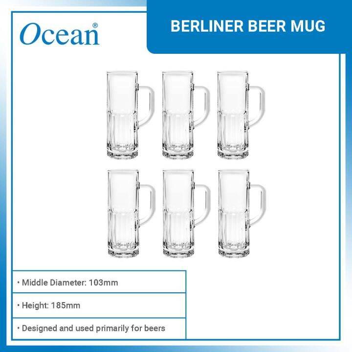 Ocean Glassware Berliner Beer Mug 365ml / 12 3/4oz Set of 6 | Lazada PH