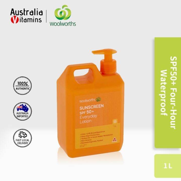 Australia Woolworths Every Day Sunscreen SPF 50 1L | Lazada PH