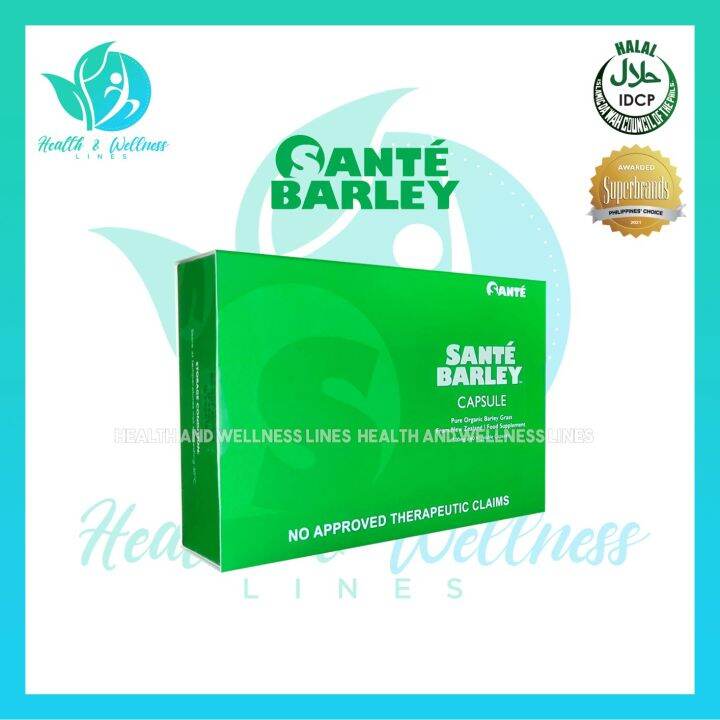 Sante Barley Capsule(60 Capsules) (500mg) - Pure Organic Barley Grass | Lazada PH