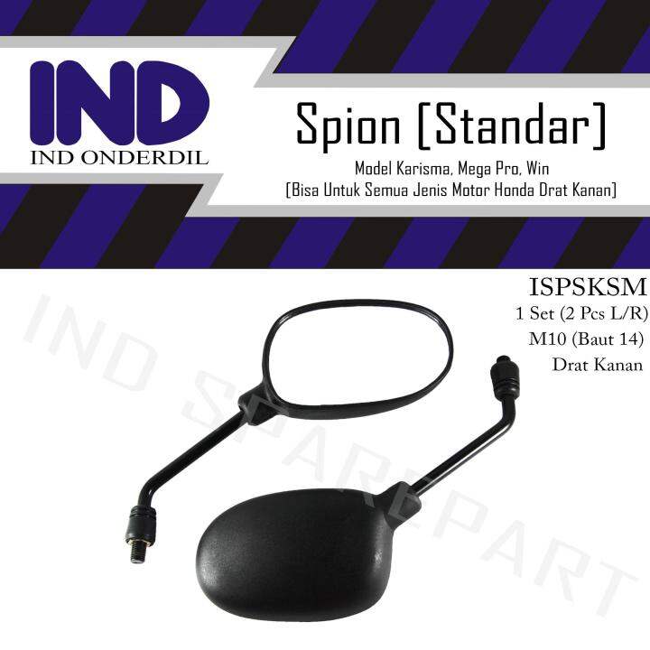 Spion-Sepion-Kaca-Mirror-Cermin Standart-Standar Kiri-Kanan Set Honda ...