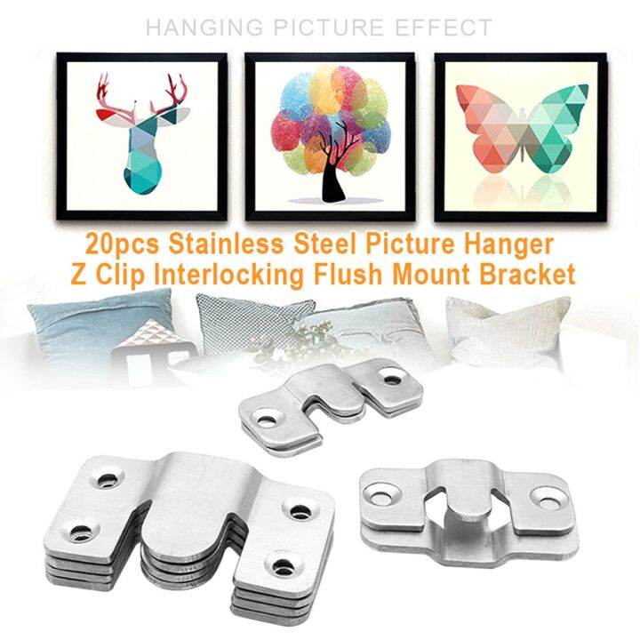 RGP7354 Flush Mount Painting Z Clip Interlocking Art Picture Hanger ...