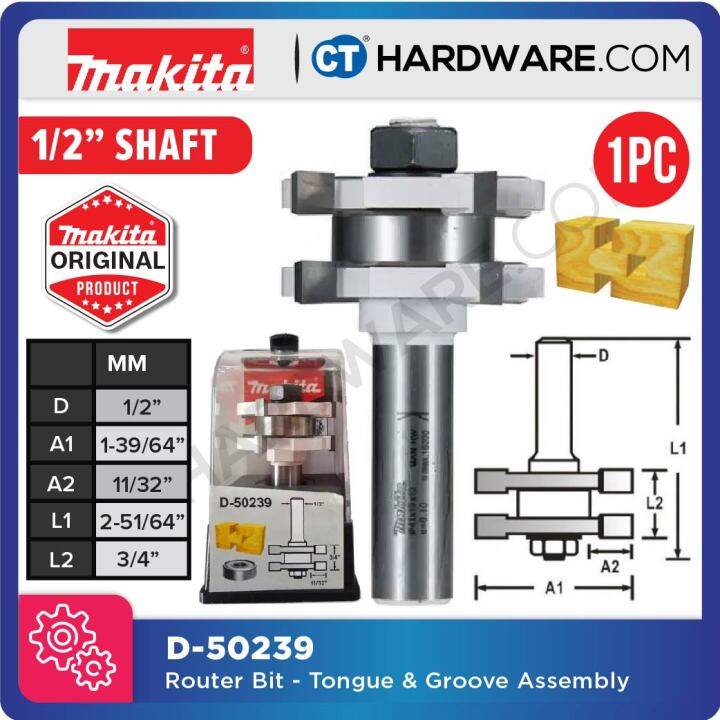MAKITA D-50239 TONGUE & GROOVE ASSEMBLY 1/2" SHAFT ( 1-39/64" MM ) | Lazada
